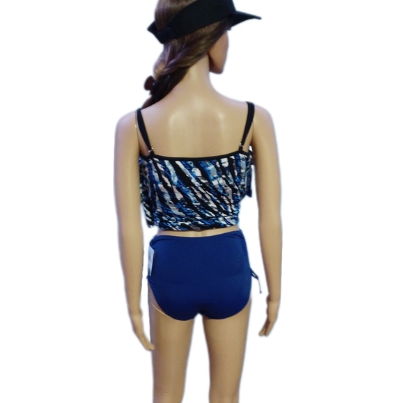 American Beach | Swim | Newamerican Beach Slimshaper Blue Tankini 2 Pc ...